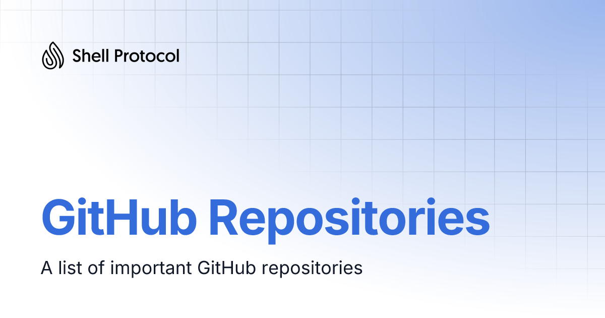 GitHub Repositories | Shell Protocol Wiki
